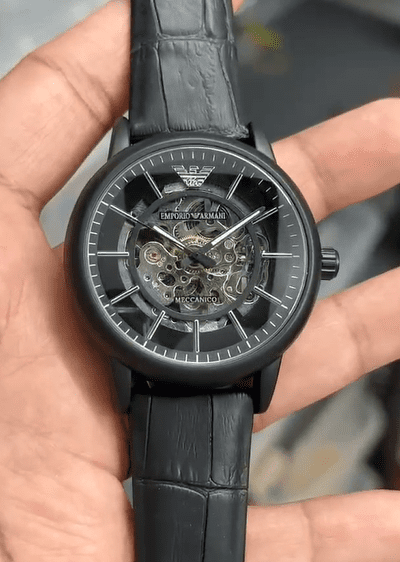 Emporio Armani Modern automatic Leather First copy Watch - First Copy ...