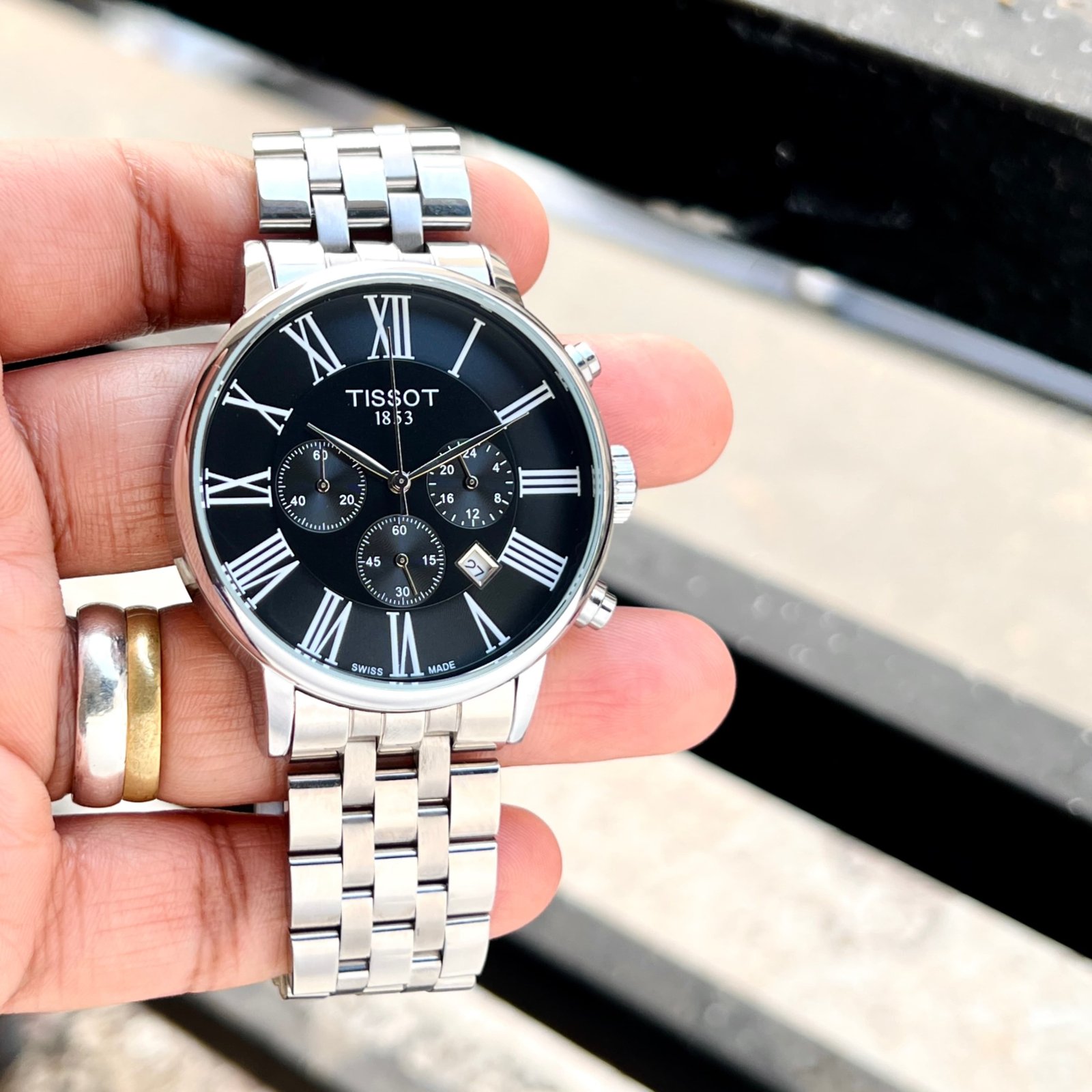 Tissot 1853 Roman Silver First Copy Watch - First Copy Watches